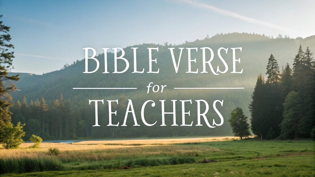 15+ Bible Verse For Teachers to Inspire & Uplift Daily