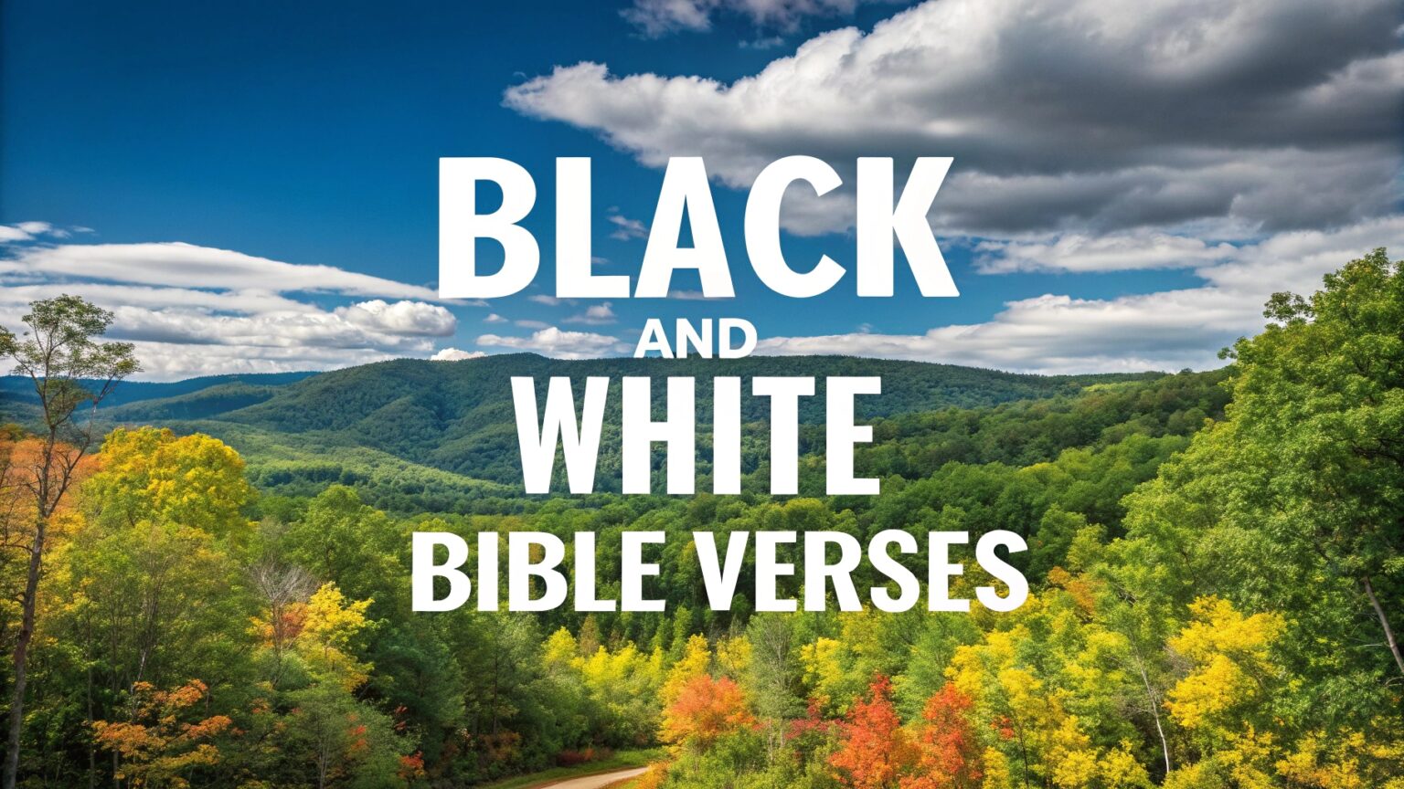 17 Black And White Bible Verses That Will Inspire You