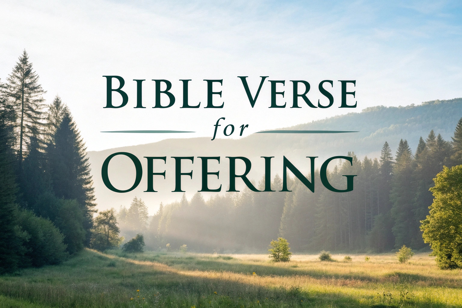 16 Bible Verse for Offering You Should Know Today