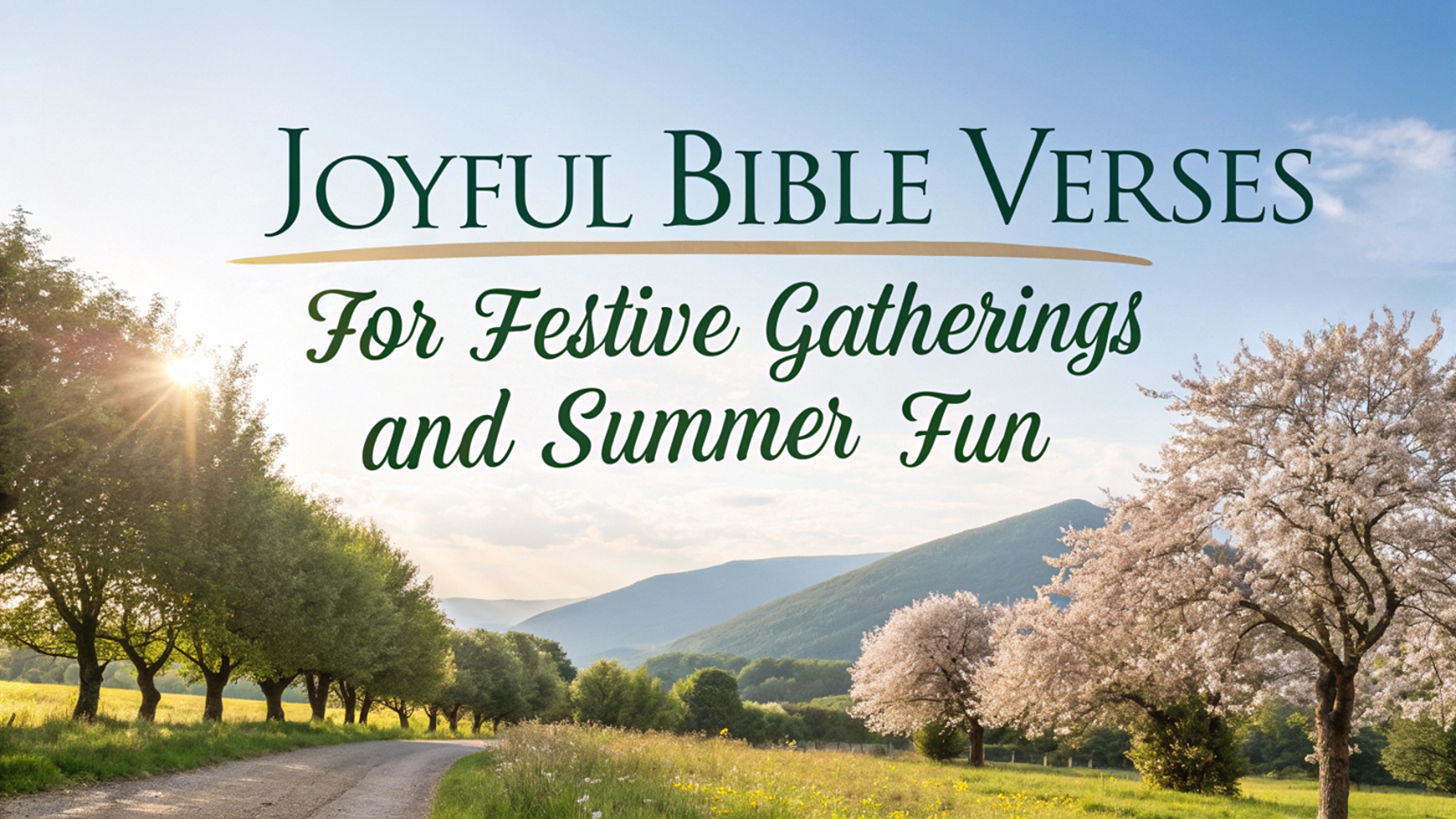 13 Joyful Bible Verses for Festive Gatherings and Summer Fun